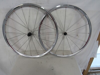 SHIMANO WH-RS10 WHEELSET 700C Rim Brake Road Racing Silver/Red 8,9 10 ...
