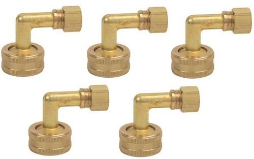 5 Sioux Chief Tomahawk Dishwasher Elbow Brass Compression Fitting 637 ...