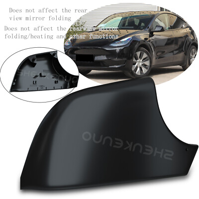 1X Left Driver Side Door Wing Mirror Cover Black Lower Holder for Tesla ...