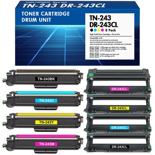 Lot Toner TN243 Drum DR243CL fits for Brother HL-L3210CW DCP-L3550CDW ...