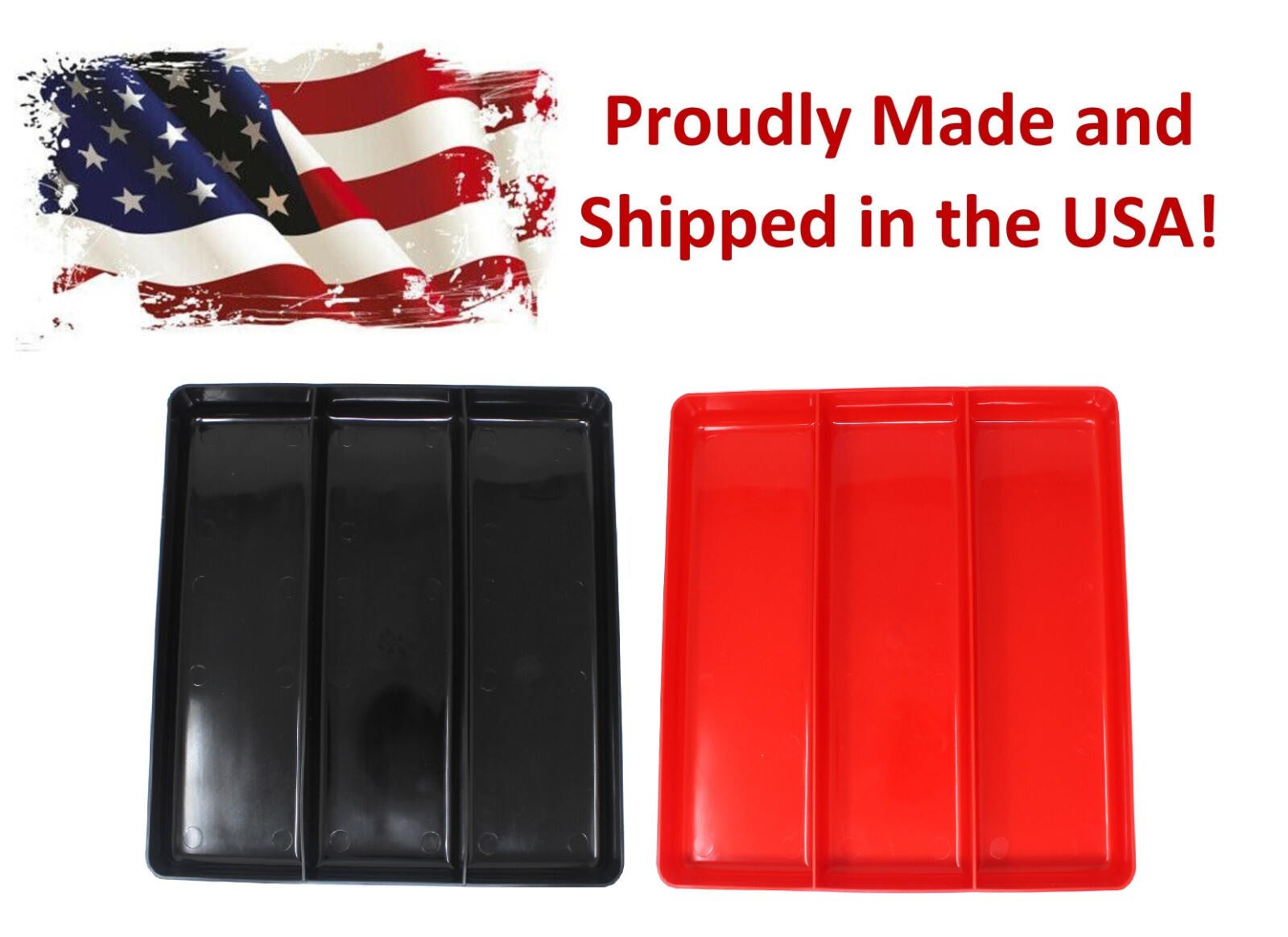 JSPManufacturing Stackable Lightweight 3 Compartment Organizer Tray ...