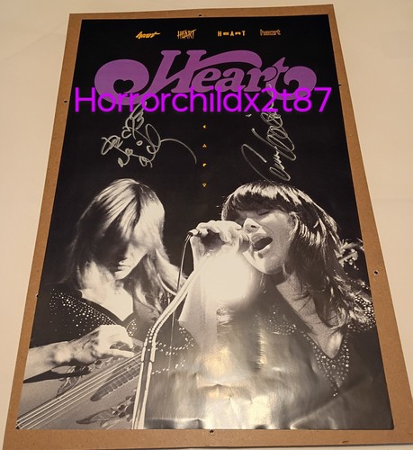 Heart Band Ann & Nancy Wilson Hand Signed Autographed Mini Poster 11x17 ...