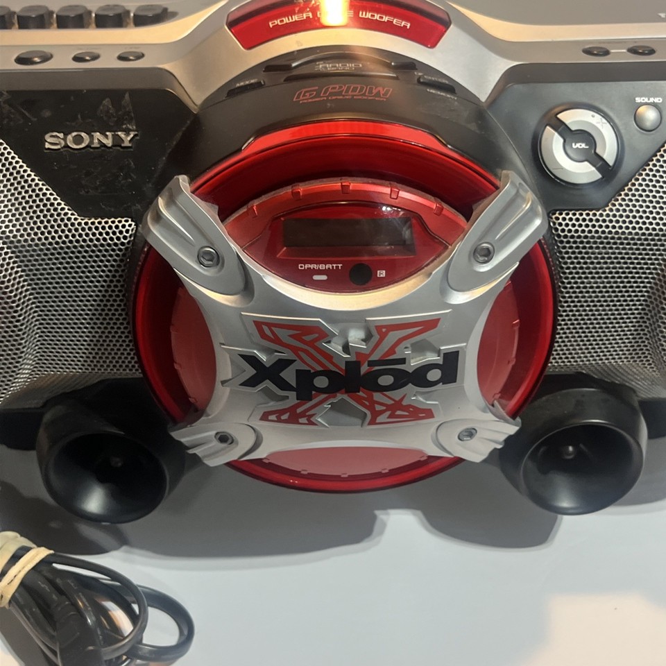 Sony Xplod CFD-G505 Mega Bass AM FM Radio CD Cassette Boom Box Tested ...