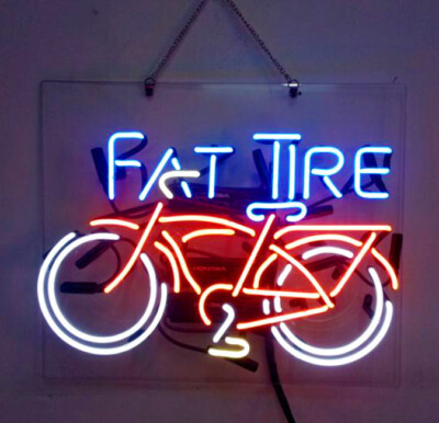 Fat Tire Neon Sign Acrylic 19x15" Lamp Bar Store Wall Deocr Artwork ...