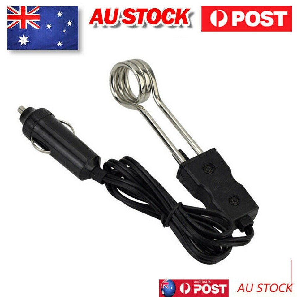 2x Car Immersion Hot Water Boiler Heaters Element Coffee Tea Baby ...