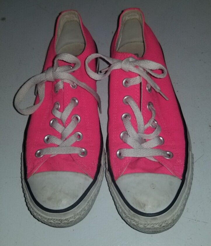 Unisex Converse Hot Pink Tennis Shoe Size Sz M 6 W 8 Ebay