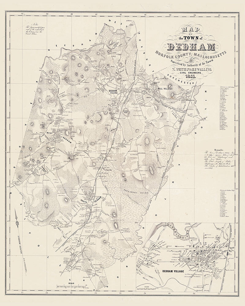 Old Maps Of Ma Towns And Counties Vintage Map Of Middlesex County,
