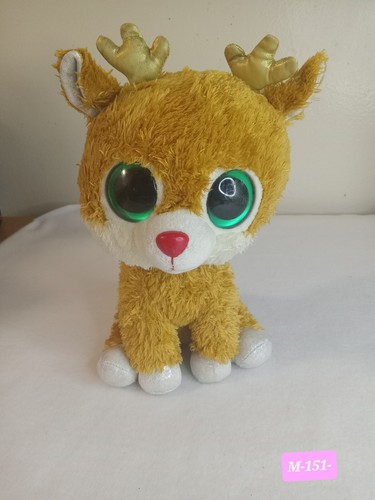 TY BEANIE BOOS ALPINE THE REINDEER CHRISTMAS GOLD & SILVER PLUSH 9 ...