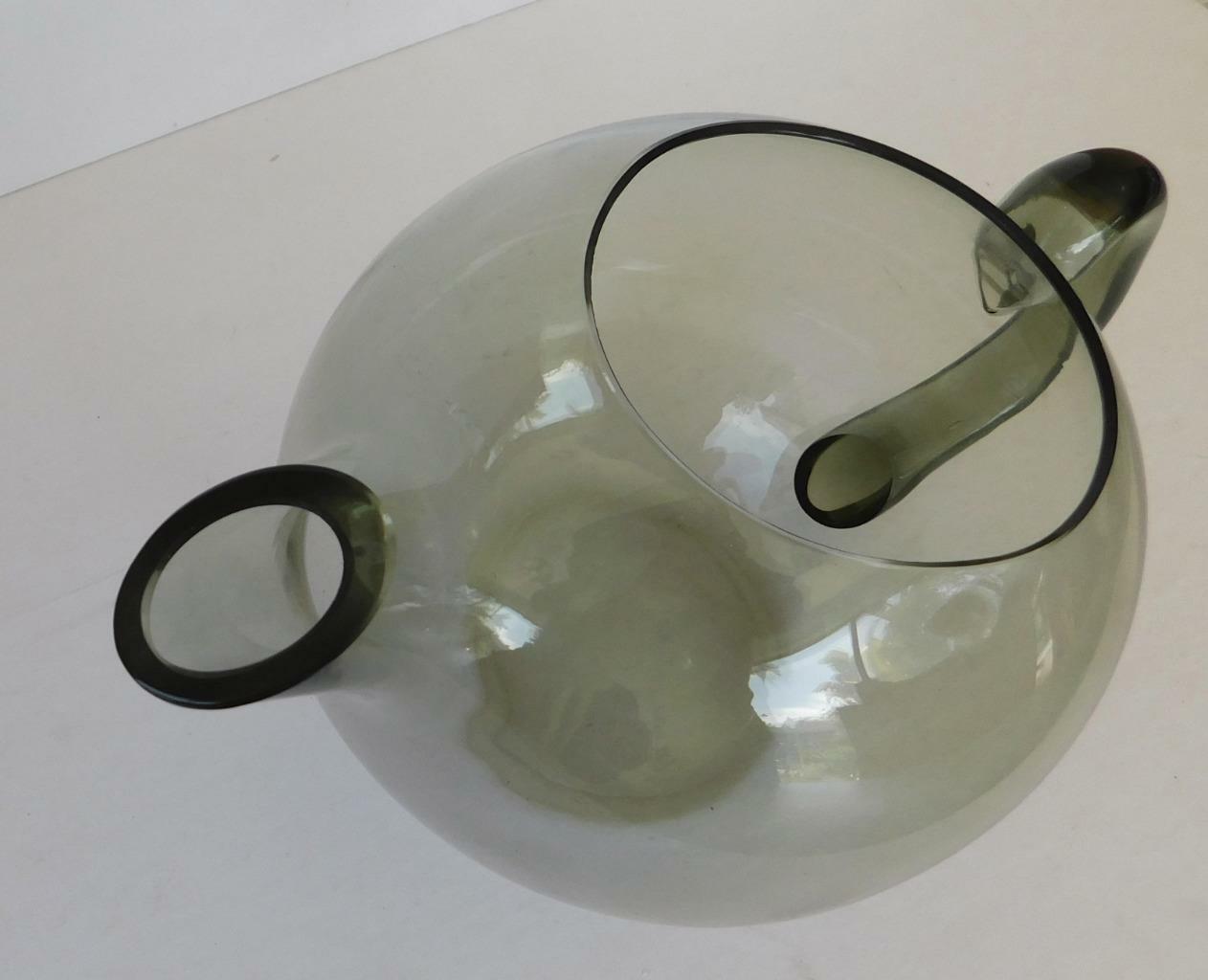 Vintage Orrefors Mingus Cocktail Pitcher Rare Smoke Glass Color Vicke ...