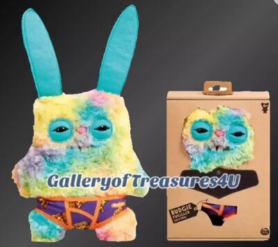 Fuggler Budgie Rabbid Rabbit Funny Ugly Monster Plush 9" Rainbow Pastel ...