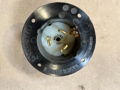 Marinco CS6375 OEM California Style Flanged Inlet 3 Pole 4 Wire 50A 125 ...