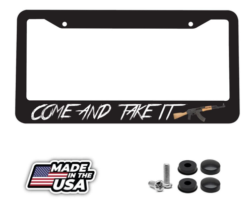 Come And Take it 2nd Amendment Firearm Gun Liberty Car License Plate ...