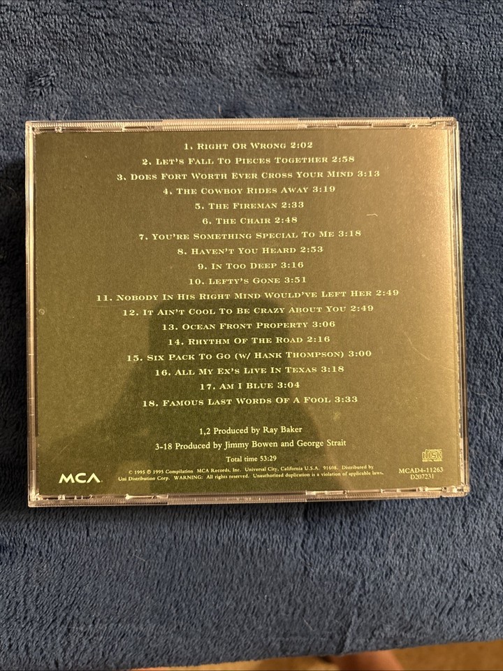Strait Out of the Box by George Strait (CD, 1995) 4 CD Box Set. Country ...