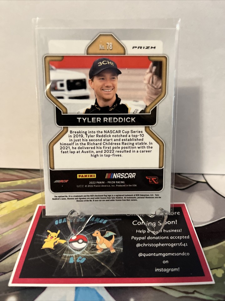 2022 Panini Prizm Racing Tyler Reddick Silver Prizm Parallel and Base ...