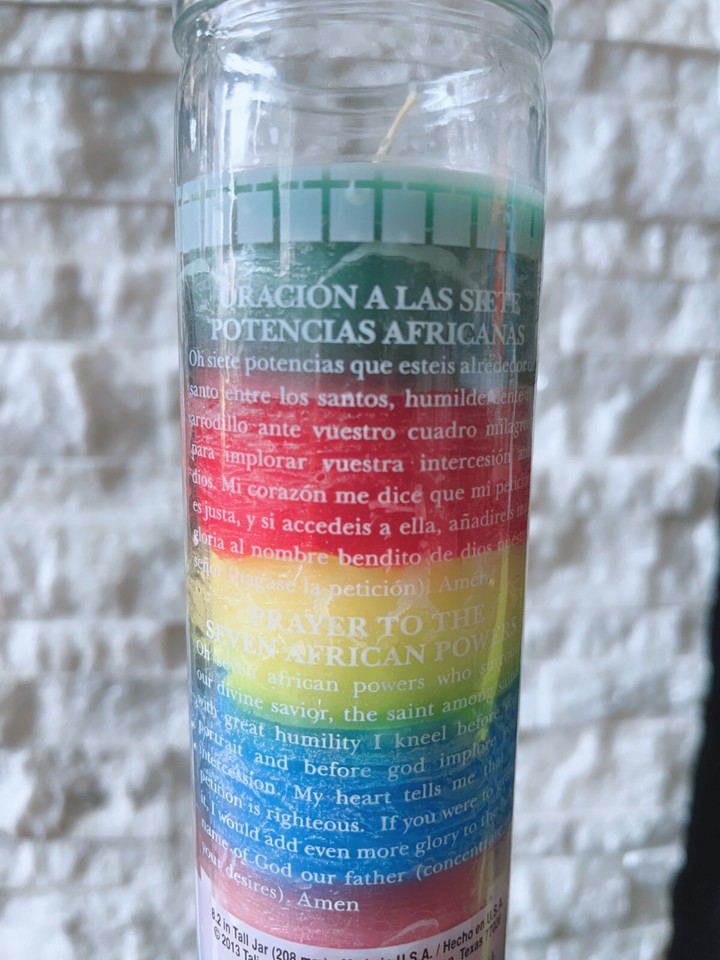 Seven African Powers Siete Potencias Africanas Candle Chango Elegua ...