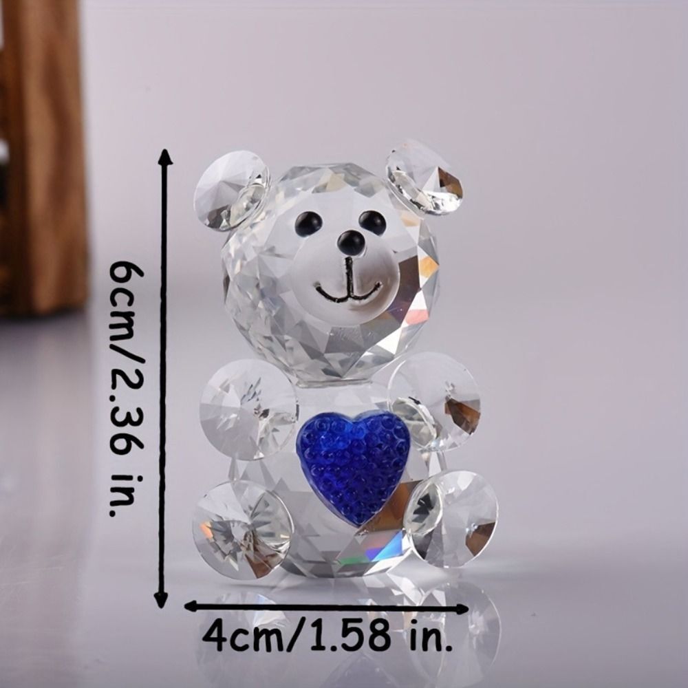 Bear Crystal Bear Figurine Collection Colorful Cute Bear Statue Home | eBay