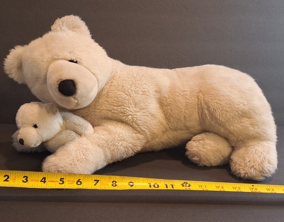 Polar Bear Plush With Baby Cub Nova Plush 20" | eBay