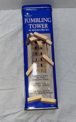 Classic Games Cardinal Jumbling Towers 48 Wood Piece Book Game 2-6 ...