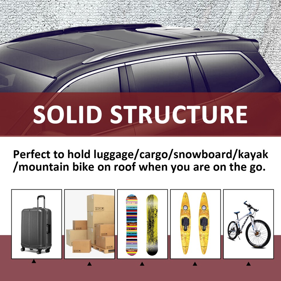 For 2016-2022 18 19 Honda Pilot Luggage Carrier Cargo Roof Rack Side ...