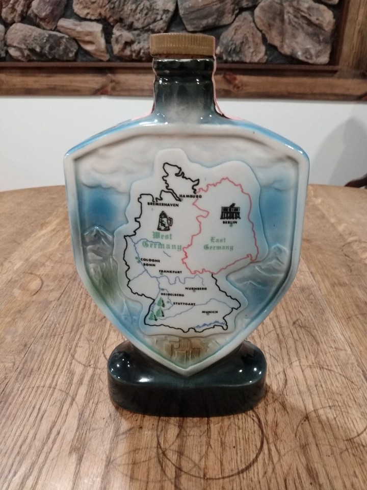 Vintage Jim Beam 1970 Germany East West Map Berlin Wall Whiskey ...