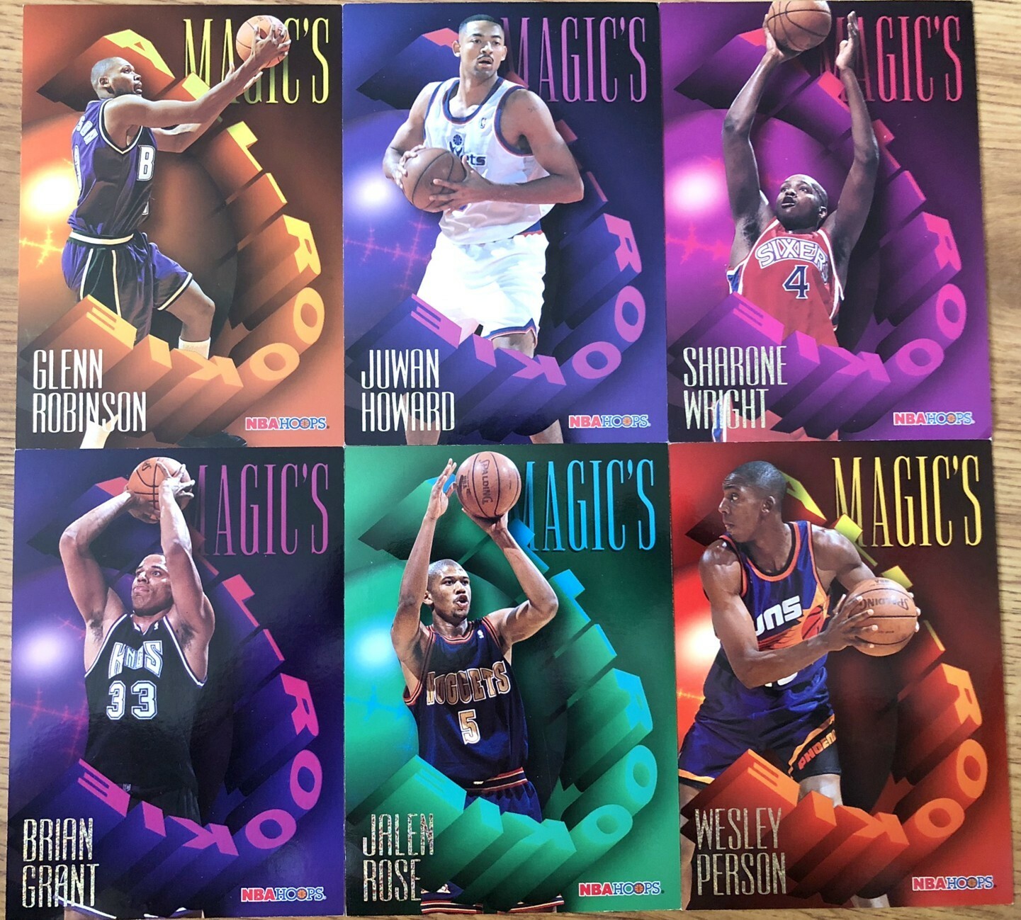 1994-95 NBA Hoops Magic's All-Rookie jumbo 5x7 near set Juwan Howard ...