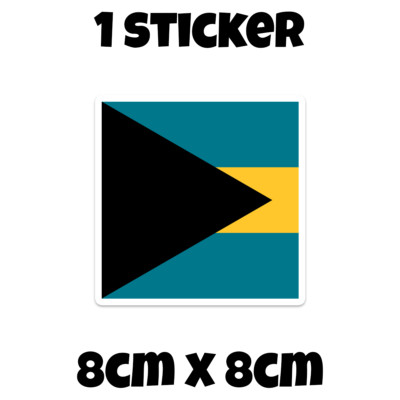 Bahamas Flag Square Decal Vinyl Sticker 8cm x 8cm | eBay Australia