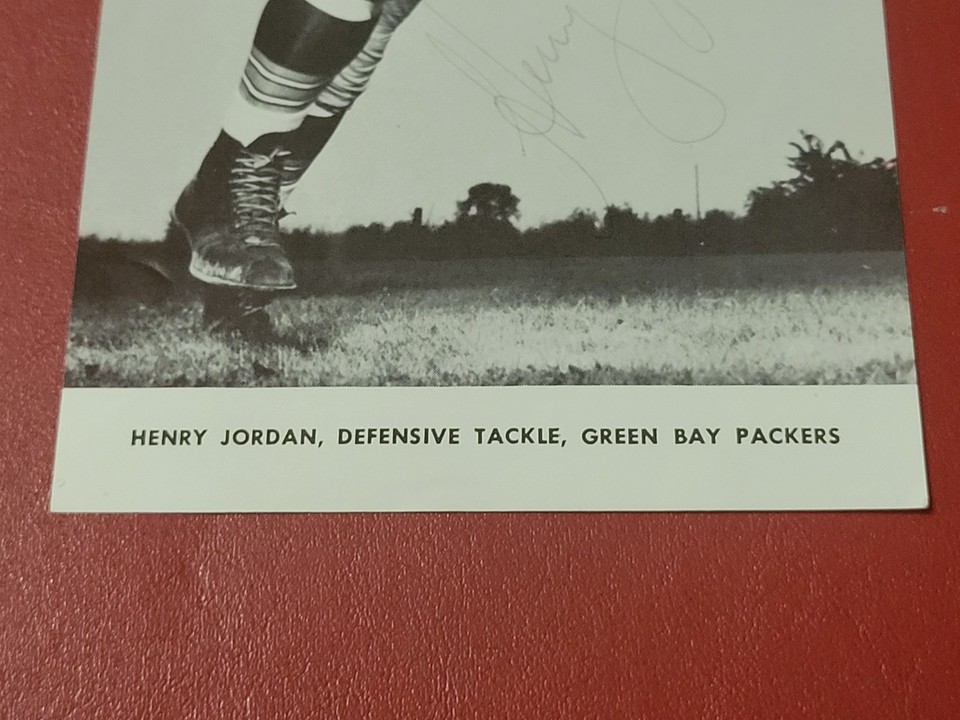 Henry Jordan Signed 3.5x5.5 Photo Green Bay Packers Autograph ...