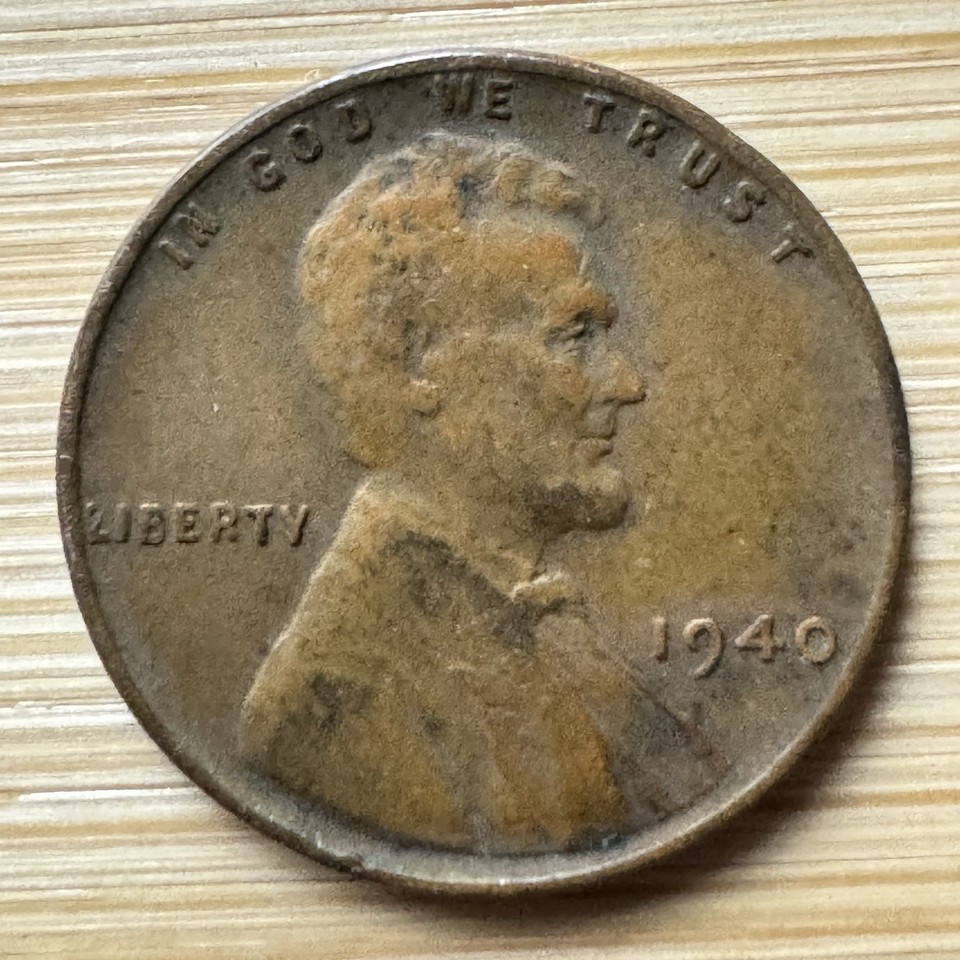 1940 Lincoln Wheat Penny No Mint Mark Coin RARE RB BN Error L And W Lot ...