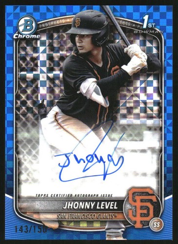 2025 Bowman - Chrome Prospect Autographs Jhonny Level #CPA-JL Blue X ...