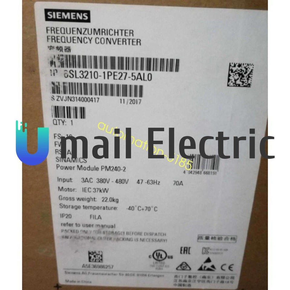 1PC New In Box Siemens 6SL3120-1PE27-5AL0 Frequency converter Fedex or ...