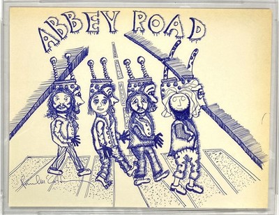 Paul McCartney Signed Sketch By Beatles Abbey Road Photographer lain ...