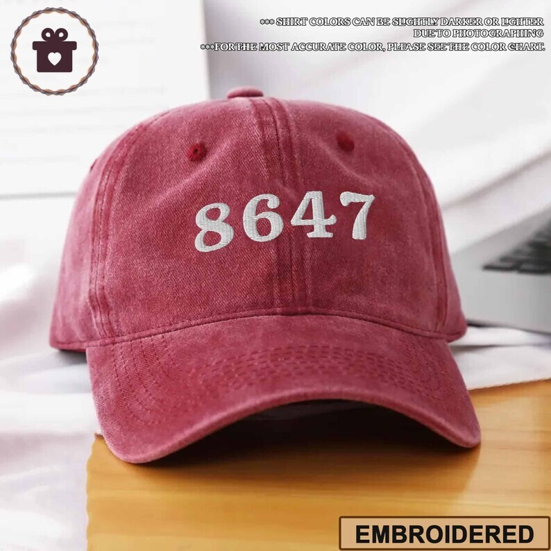 Embroidered 8647 Subtle Anti Trump Cap, 8647 Hat, Anti Maga Hat, Dump ...