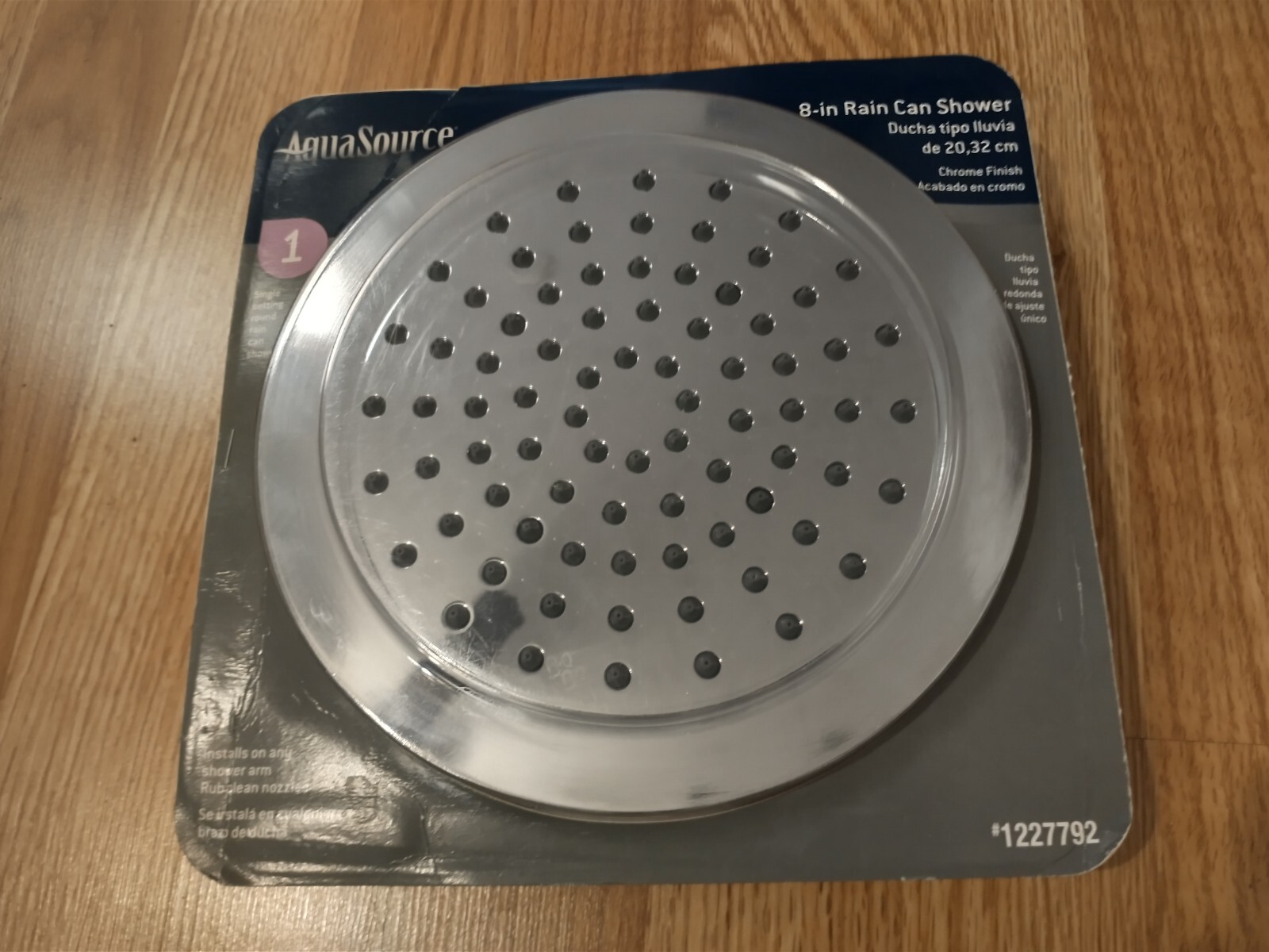 Aquasource 8-Inch Rain Can Shower Head Chrome Finish - Rainmaker Type ...