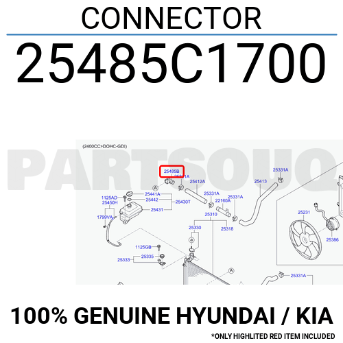 25485C1700 Genuine Hyundai / KIA CONNECTOR for sale online | eBay