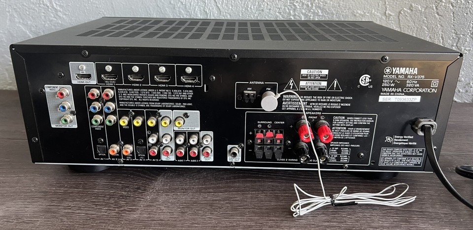 Yamaha Stereo model no. RX-V375 120V HDMI Energy Verified Used WORKS ...