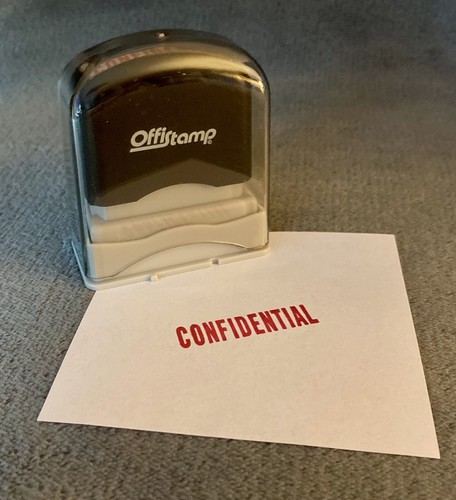 Offistamp Pre-Inked Stamp CONFIDENTIAL Red Ink | eBay