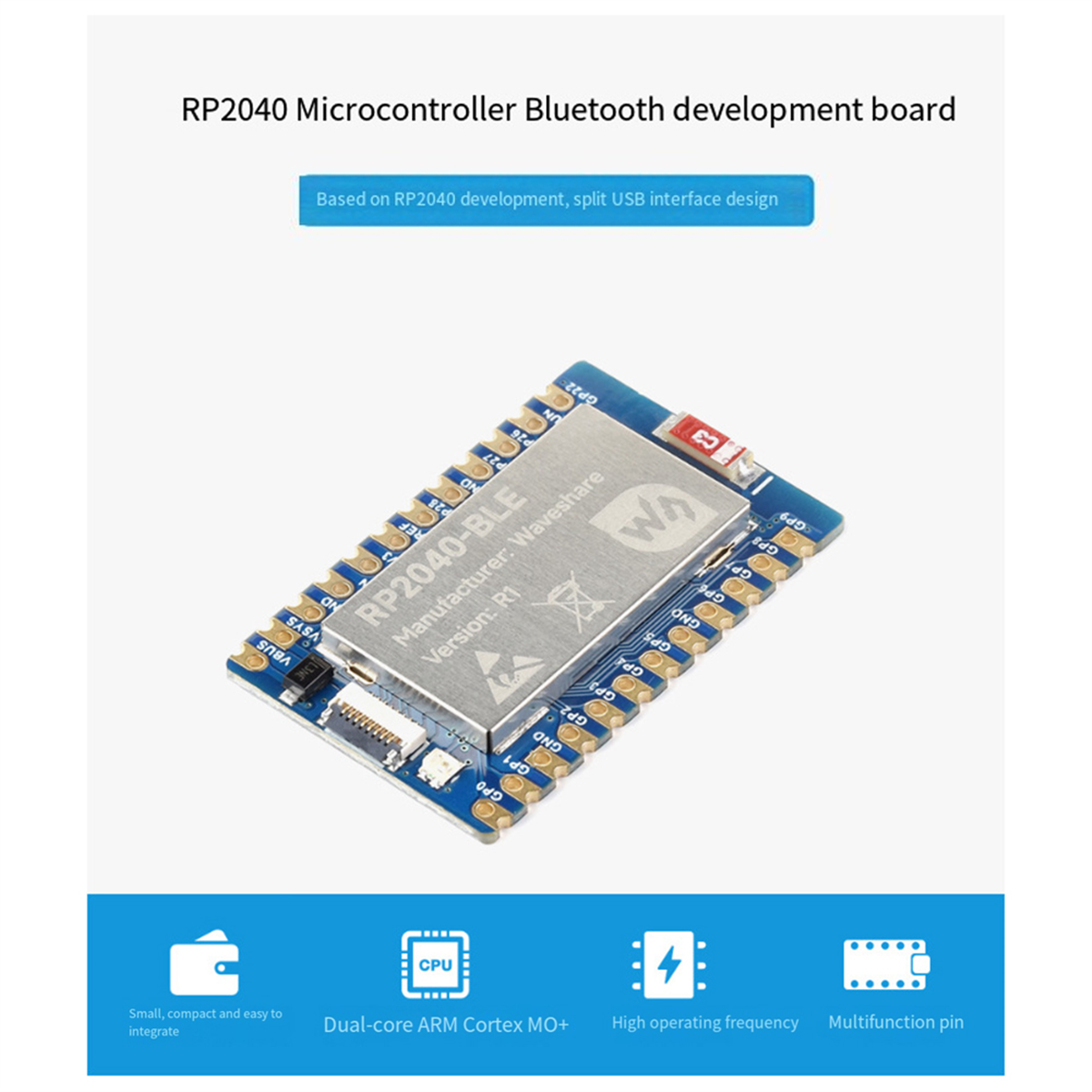 RP2040-BLE Mikrocontroller-Bluetooth-Entwicklungsboard Dual-Mode ...