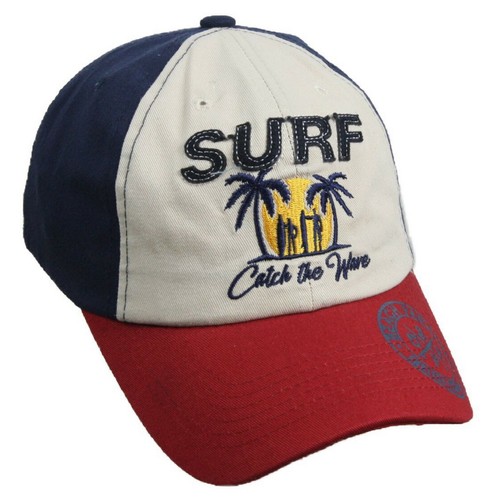 Baseball Cap SURF Sun Dad Hat Cotton Beach Catch The Wave Adjustable ...
