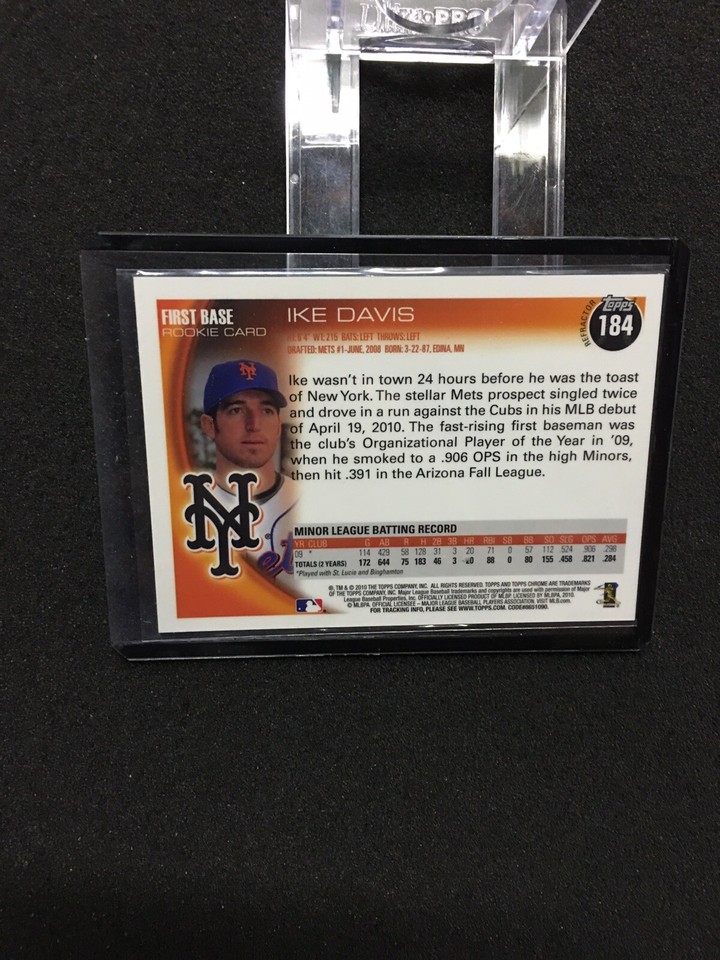 Ike Davis Refractor Rookie 2010 Topps Chrome 184 Mets RC | eBay