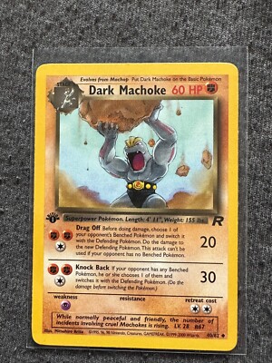 Dark Machoke 1999 1st Edition Rocket Pokemon NM-M | eBay