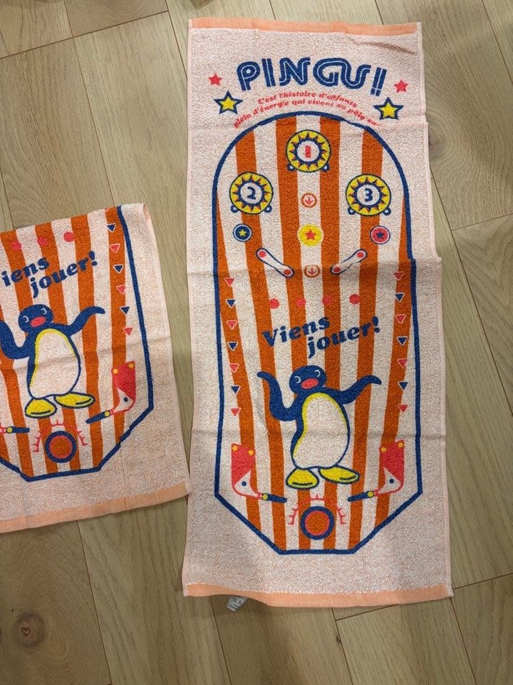 Pingu Sumitomo Lifestyle Face Towel 2-Piece Set Rare Aniation Model JPN ...