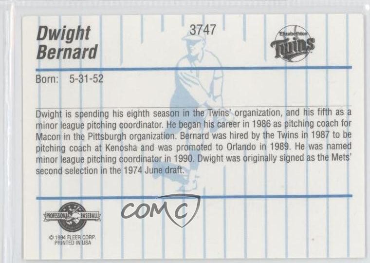 1994 Fleer ProCards Minor League Dwight Bernard #3747 | eBay