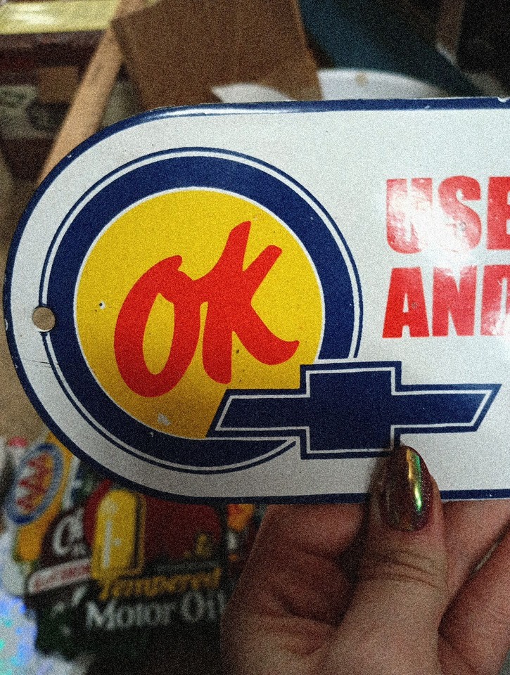 Porcelain OK Used Cars And Trucks Sign | eBay