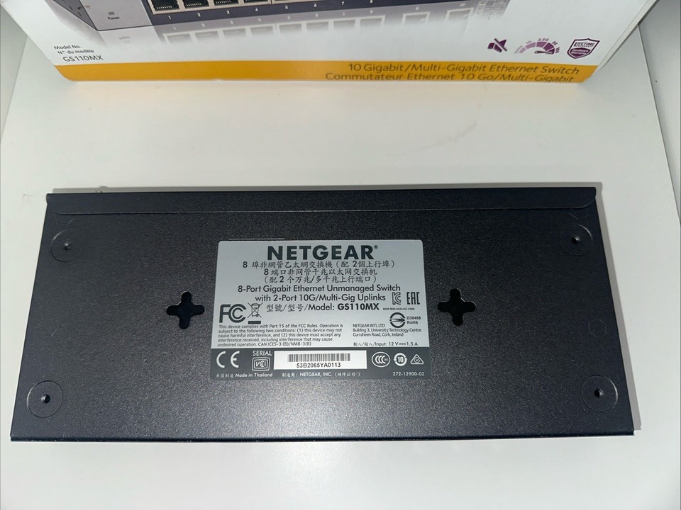 NETGEAR GS110MX-100NAS 10 Port, Ethernet Switch ONLY, NO POWER CORD ...