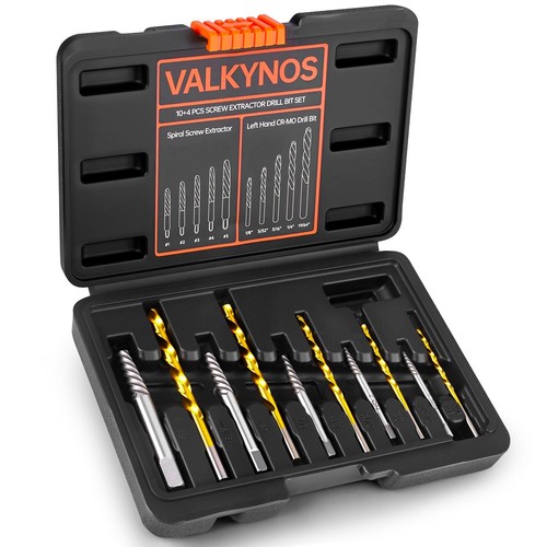 14 PCS Screw & Bolt Extractor Set – 35# Cr-Mo & HSS Steel Easy Out Kit ...