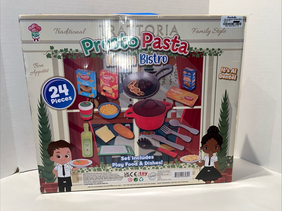 Play Food Set for Kids Presto Pasta Italian Bistro Pretend Play Kitchen ...