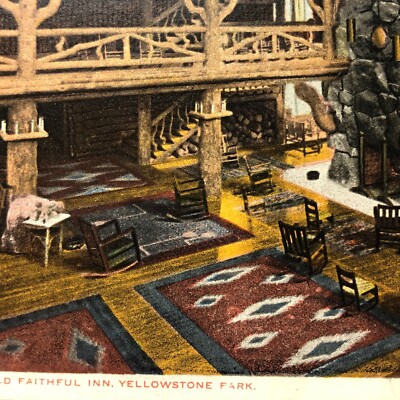 Vintage 1908 Postcard Interior Scene Log Cabin | eBay
