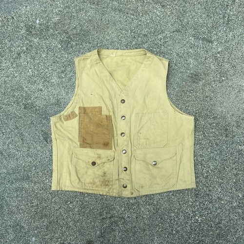 Vintage 1940s 50s Filson Khaki Cotton Canvas Vest Size Medium | eBay