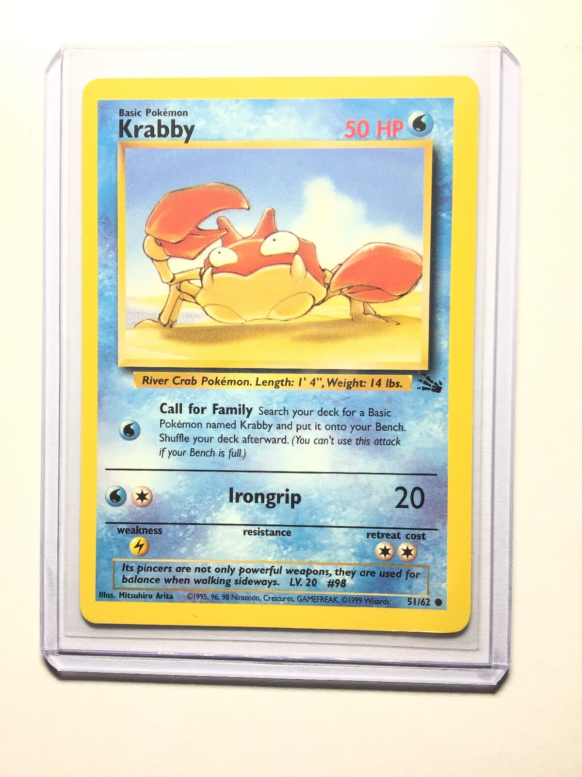 NM Fossil Krabby 51/62 Non Holo MISCUT OFF CENTER ERROR *VERY RARE* | eBay
