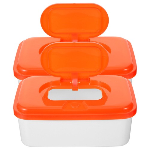 2 Pcs Plastic Box Baby Wipe Containers Holder Travel Office Dispenser ...
